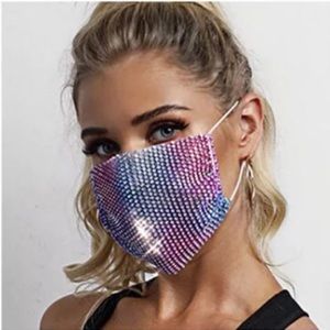 Accessories | Pink Crystal Fancy Net Face Mask New | Poshmark
